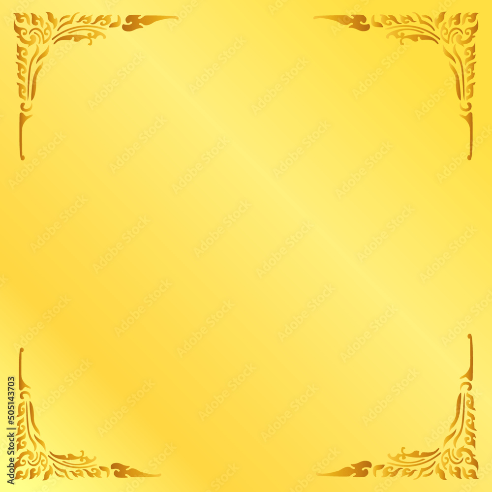 gold frame thai vintage vector illustrator Stock Vector | Adobe Stock