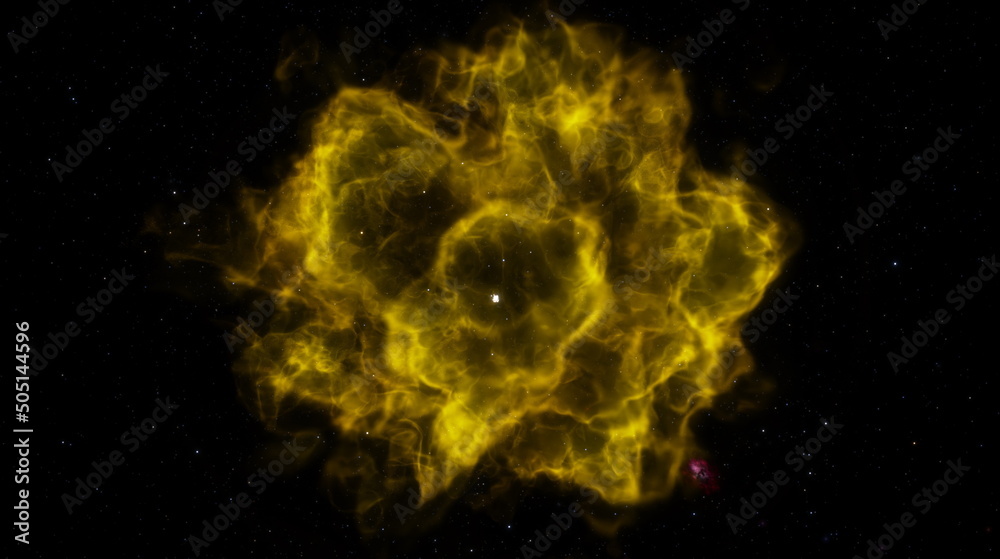 Cosmic nebula in space among stars and galaxies. Gas dust clouds nebula ...