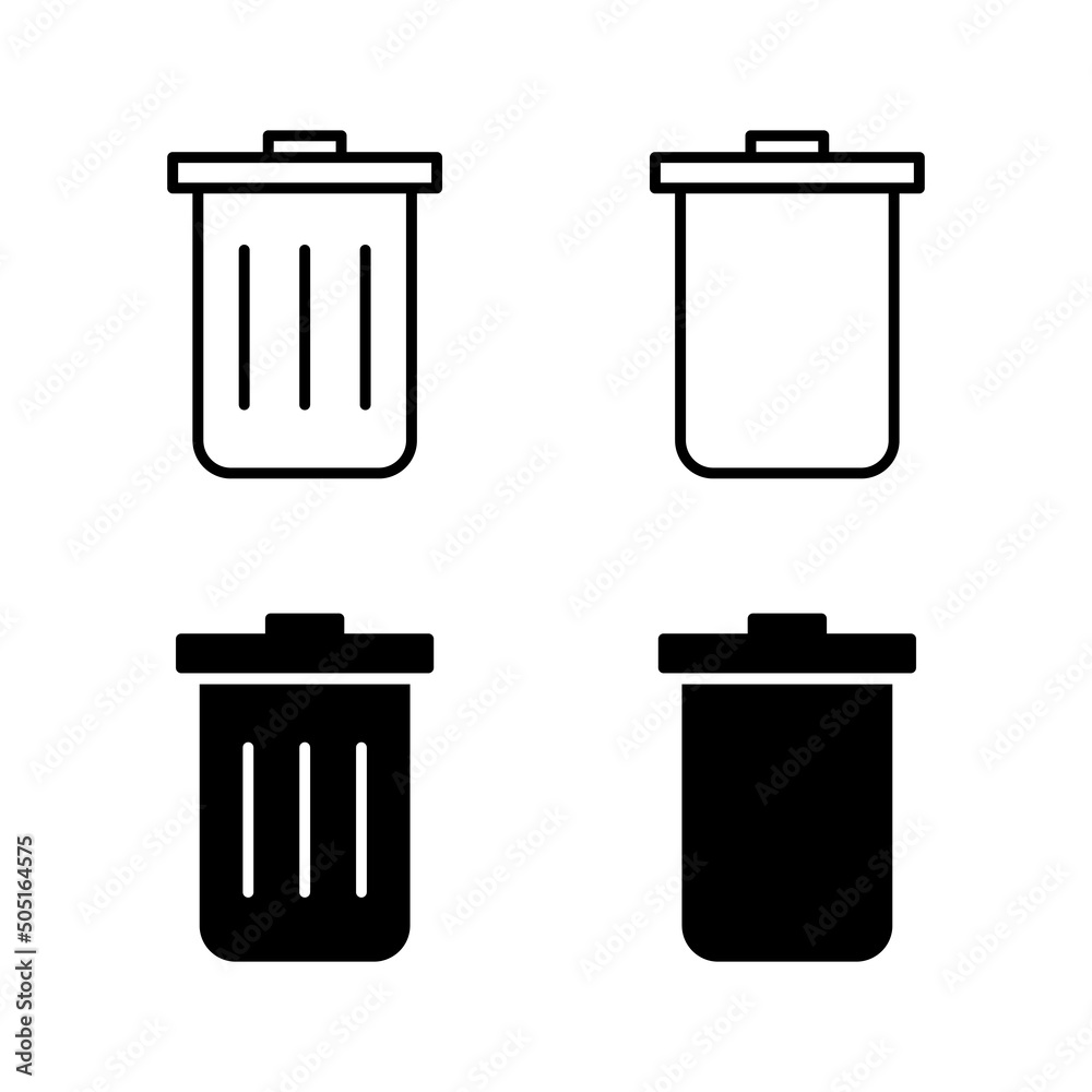 Trash icons vector. trash can icon. delete sign and symbol. Stock ... Trash icons vector. trash can icon. delete sign and symbol. Stock ...