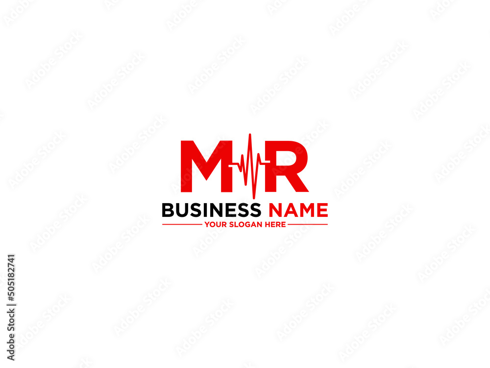 Alphabet MR Logo, Letter Mr rm Medical Logo Image Vector With Red Color ...