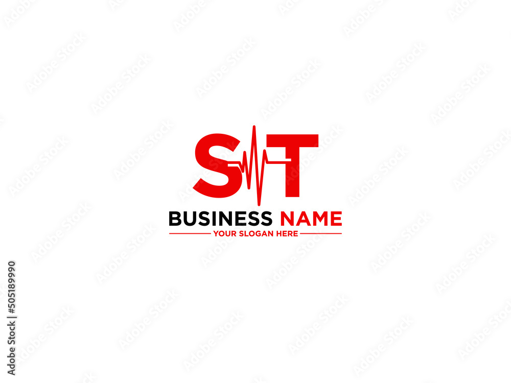 Letter ST Logo Icon, Creative St ts Logo Letter Vector For Medical ...