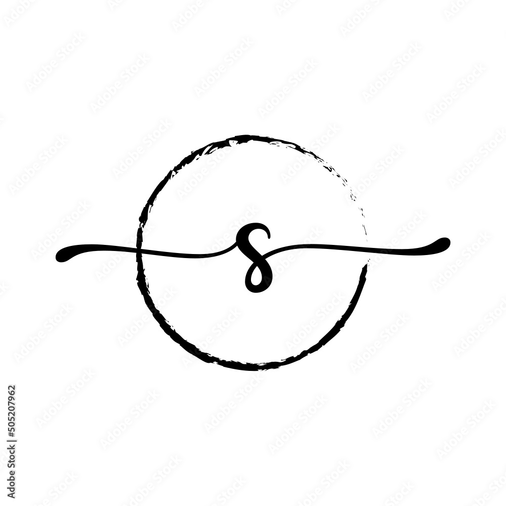 Simple Elegant Initial Letter Type S Logo Sign Symbol Icon Stock Vector ...