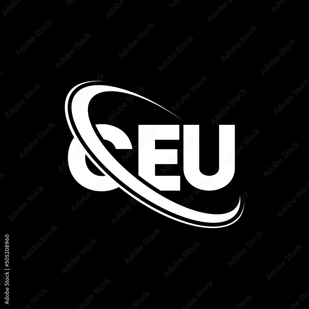 CEU logo. CEU letter. CEU letter logo design. Initials CEU logo linked ...