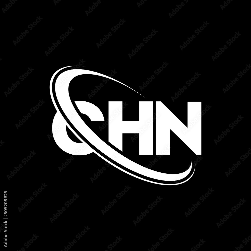CHN logo. CHN letter. CHN letter logo design. Initials CHN logo linked ...