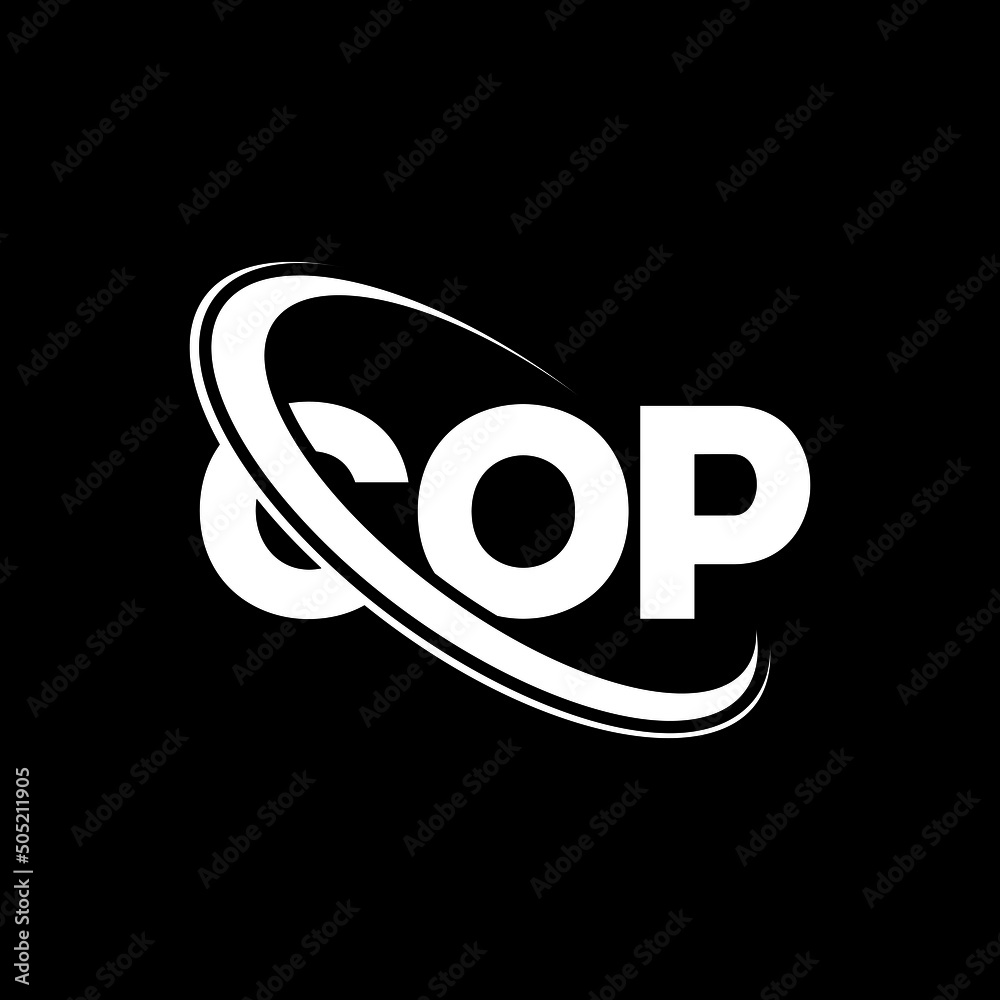 COP logo. COP letter. COP letter logo design. Initials COP logo linked ...