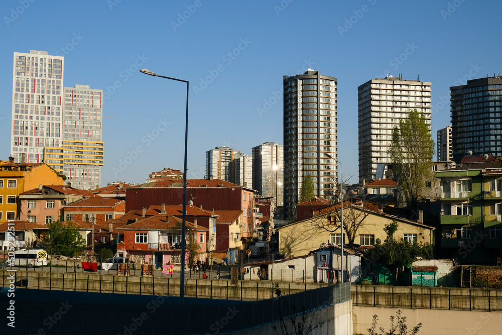 Istanbul, Turkey - April 24, 2022: View of The Fikirtepe District ...