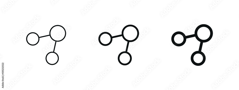 Share icon, Connection symbol - network sharing icons, Share line icon button, outline - Connect ...