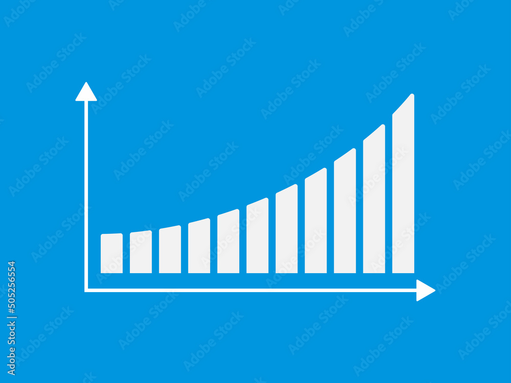 Business chart for finance and profit growth in the form of a graph ...