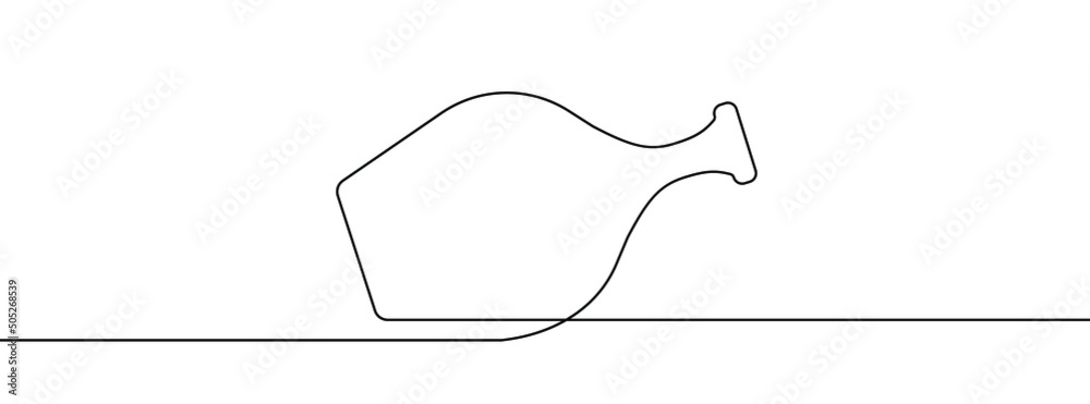 Continuous line drawing of vase. One line drawing background. Vector ...
