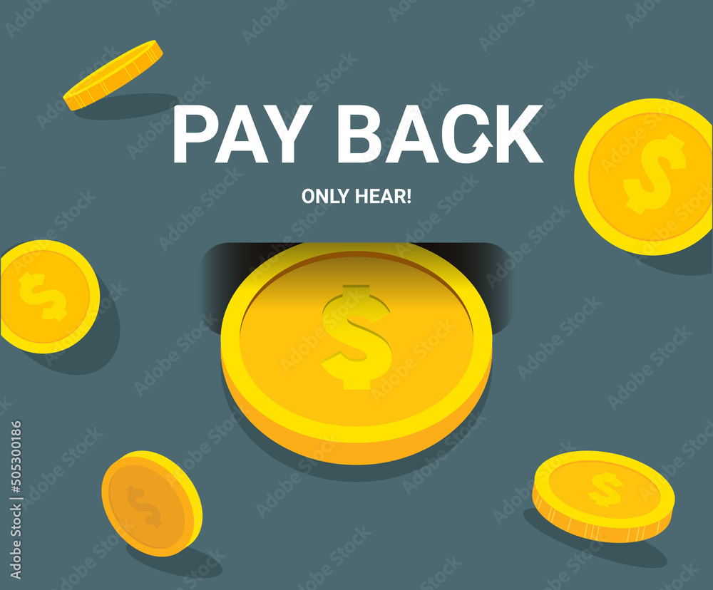 machine that returns the money I spend to the point illustration set ...