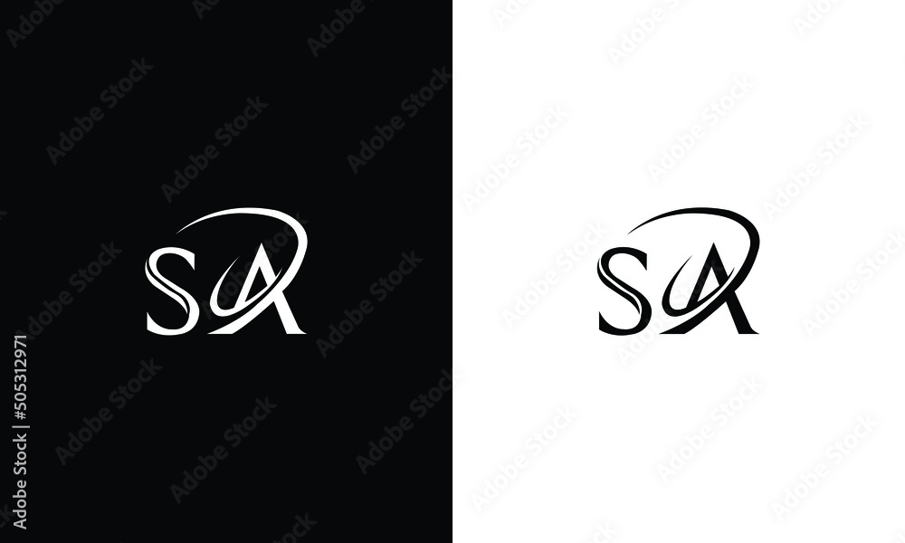 Initial SA modern monogram and elegant logo design, Professional ...