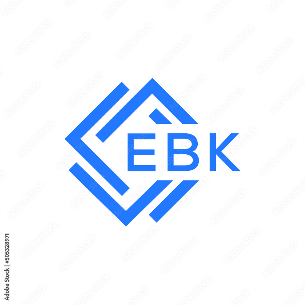EBK technology letter logo design on white background. EBK creative ...