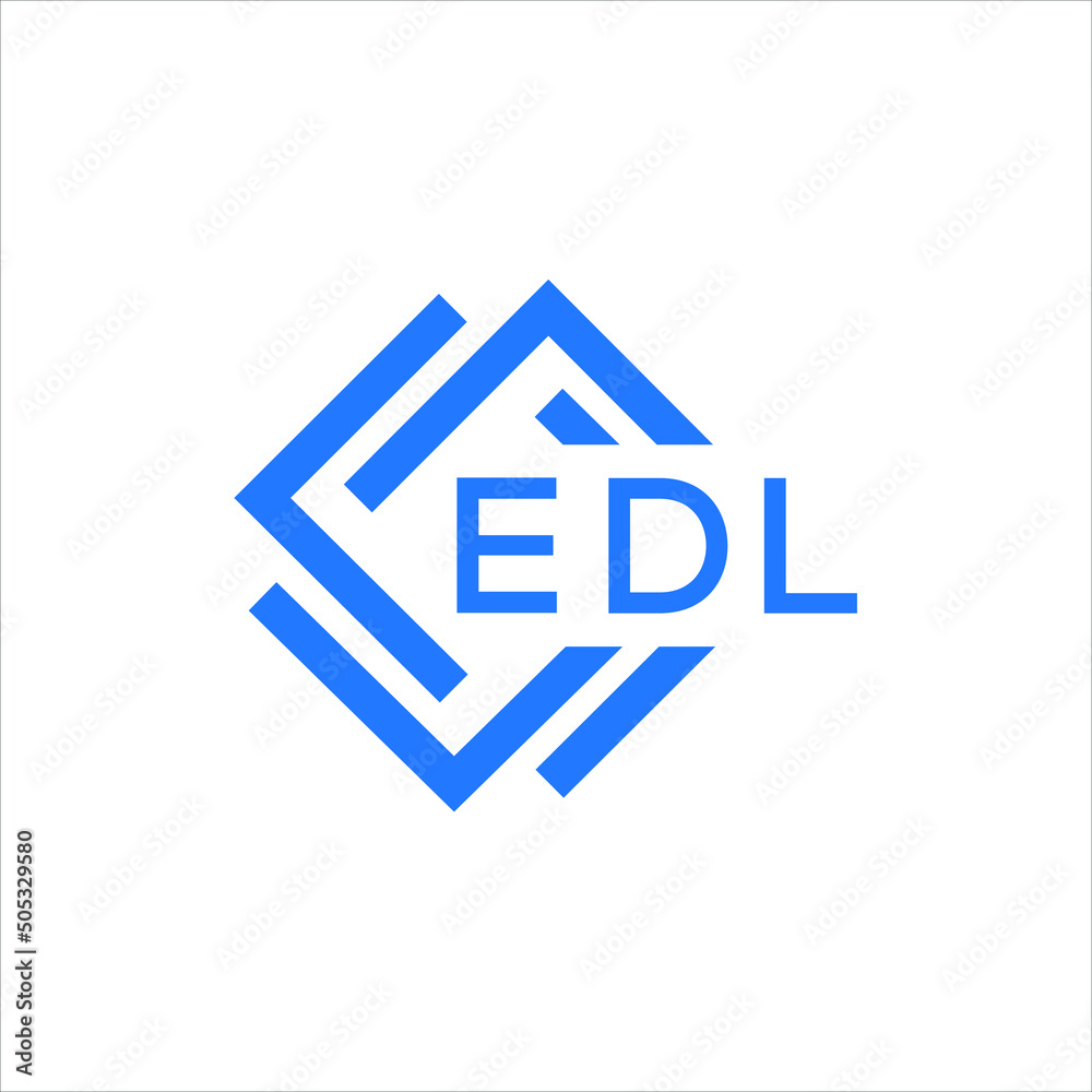 EDL technology letter logo design on white background. EDL creative ...