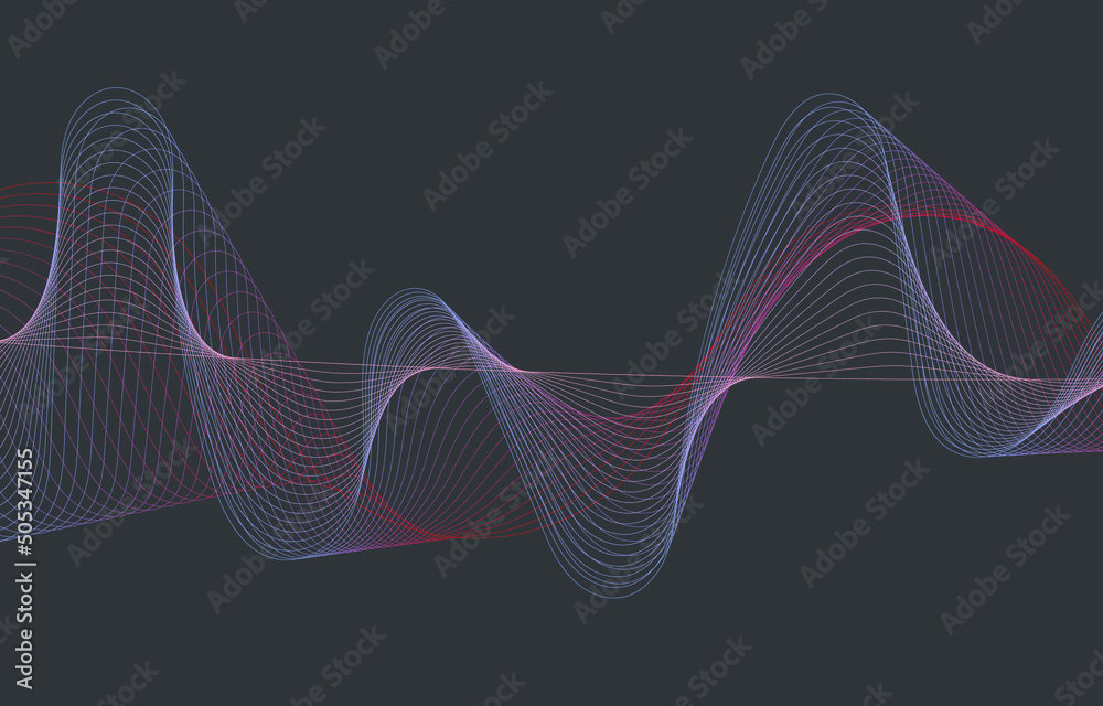Abstract Sound Wave Line Background Stock Vector | Adobe Stock