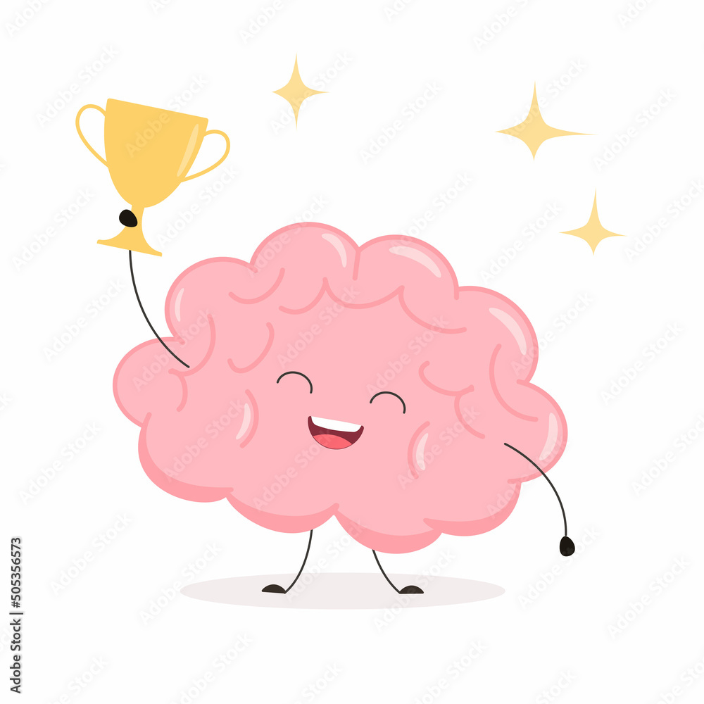 Cute Brain Illustration