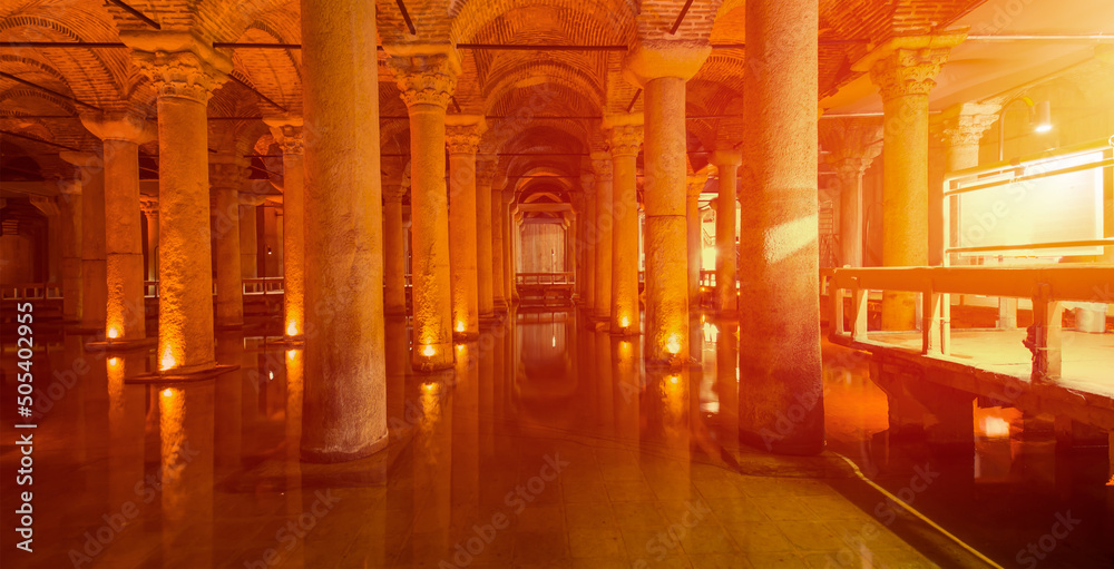 Yerebatan Saray - Basilica Cistern in Istanbul, Turkey. Yerebatan Saray ...