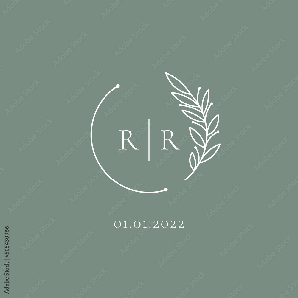 Initial letter RR wedding logo design ideas Stock Vector | Adobe Stock