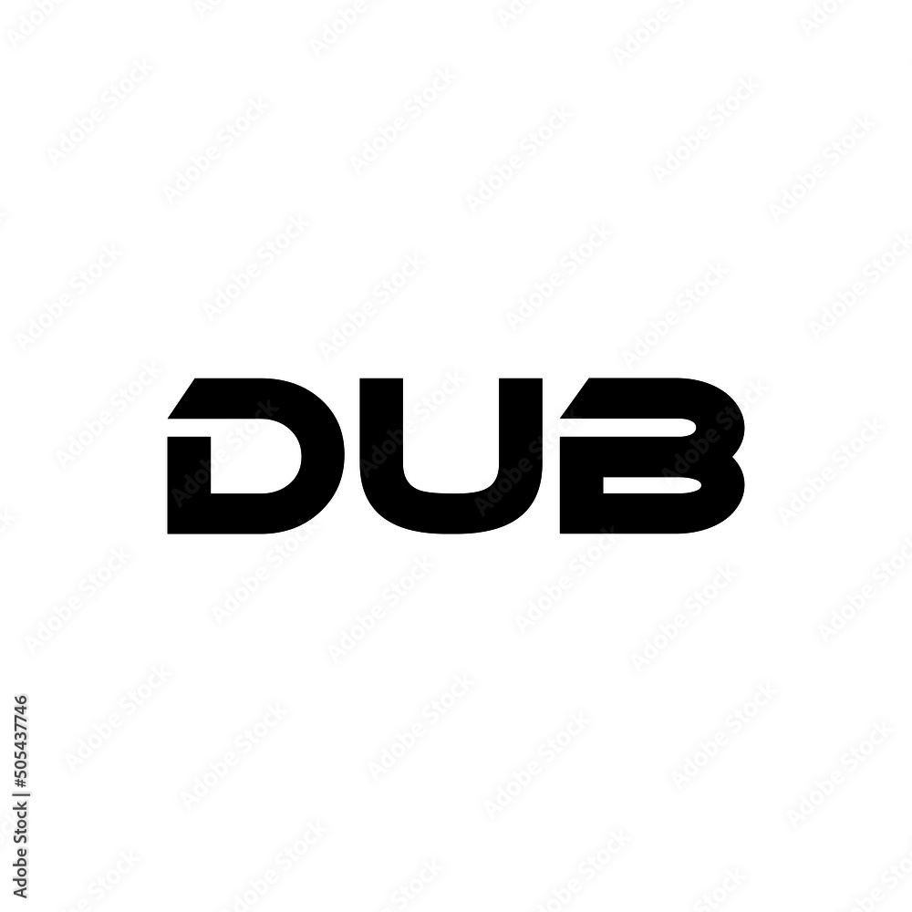 DUB letter logo design with white background in illustrator, vector ...