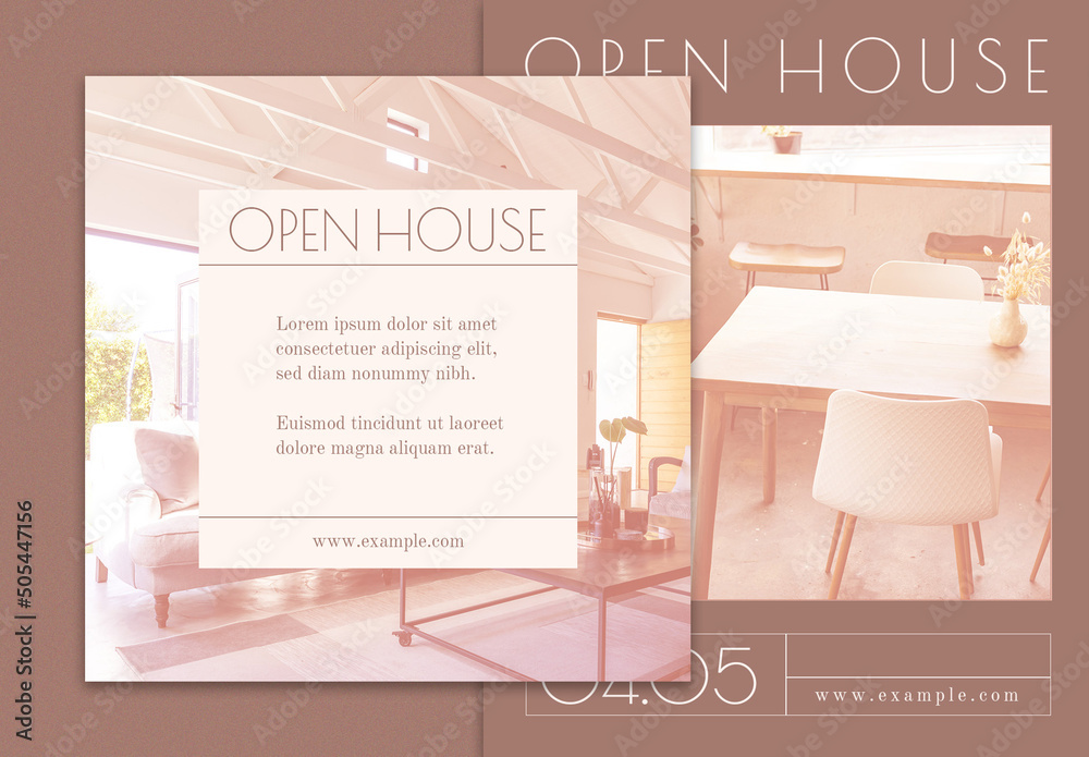 Open House Social Media Set Stock Template | Adobe Stock