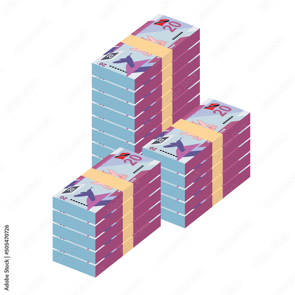 Trinidad and Tobago dollar Vector Illustration. Trinidad and Tobago ...