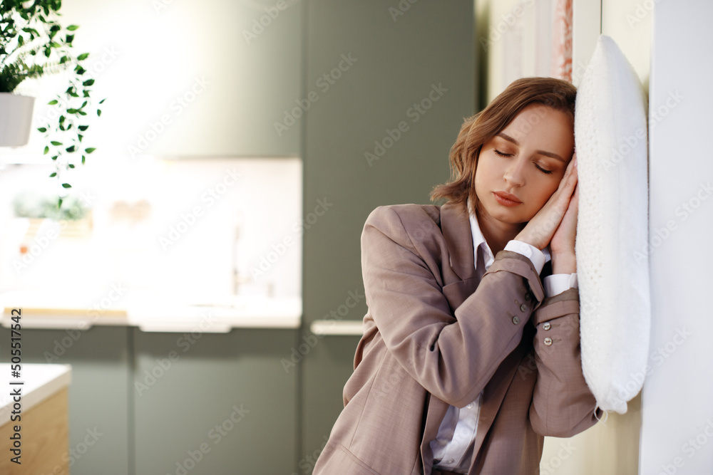 Fotografia do Stock: Taking rest after hard working day. Young tired ...