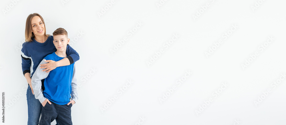 Parenting, family and single parent concept - A happy mother and teen ...