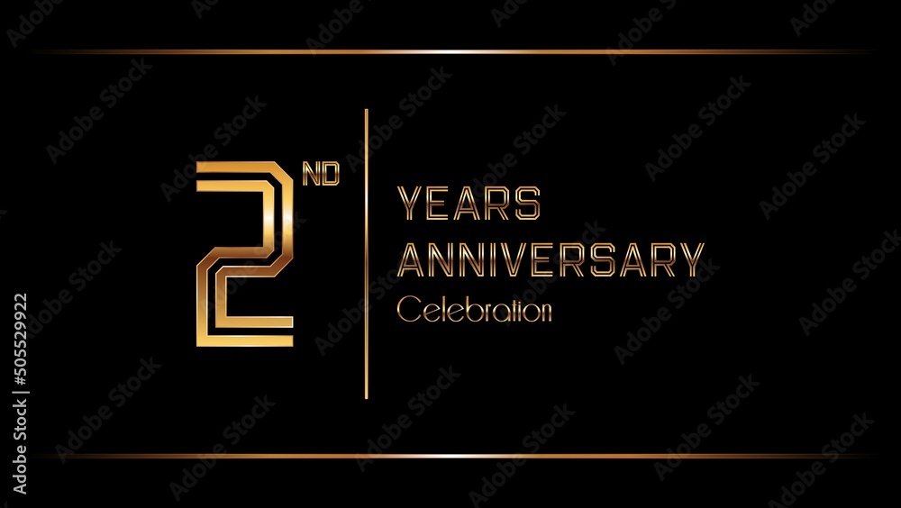 2 Years Anniversary logotype. Anniversary celebration template design ...