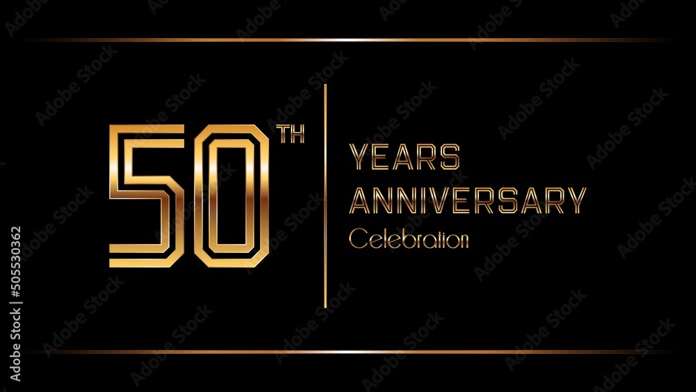 50 Years Anniversary logotype. Anniversary celebration template design ...