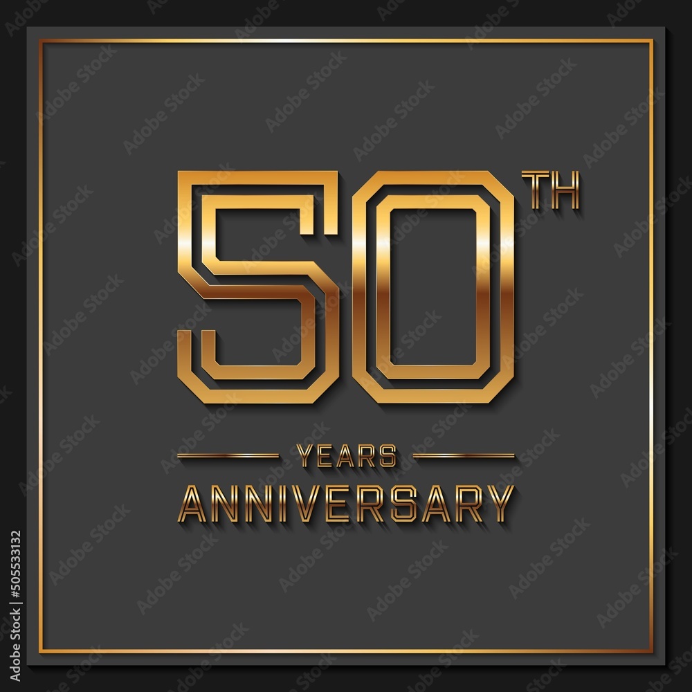 50 Years Anniversary logotype. Anniversary celebration template design ...