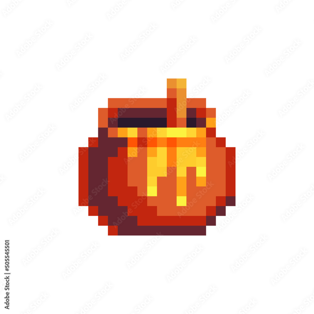 Honey pot pixel art icon. Design for logo and mobile app. Isolated ...