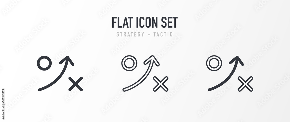 Set of sport tactical board sign, tactics icon. Tactical plan board ...