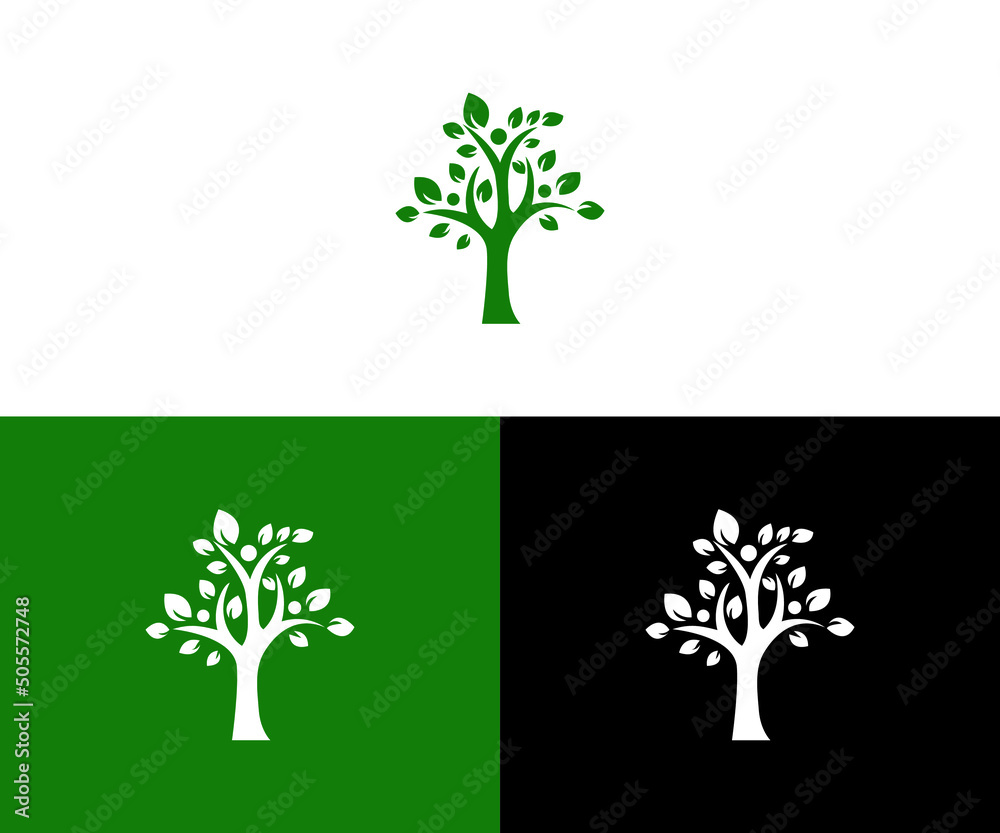 v and v tree logo design Stock Vector | Adobe Stock