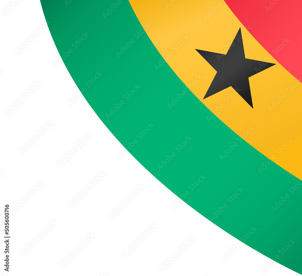 Ghana flag wave isolated on png or transparent background,Symbol Ghana ...