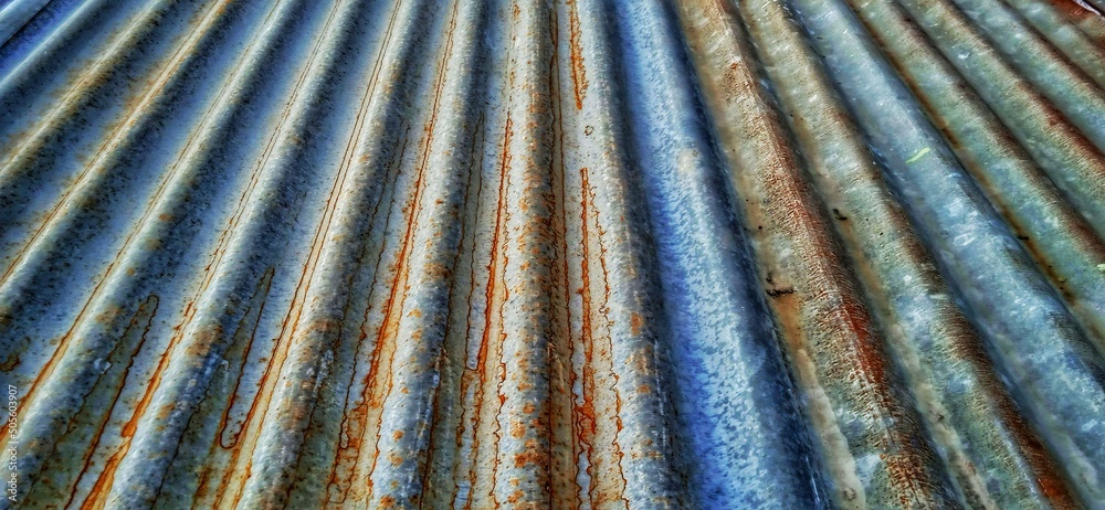 Silvery iron sheet roof texture. Architecture and building background ...
