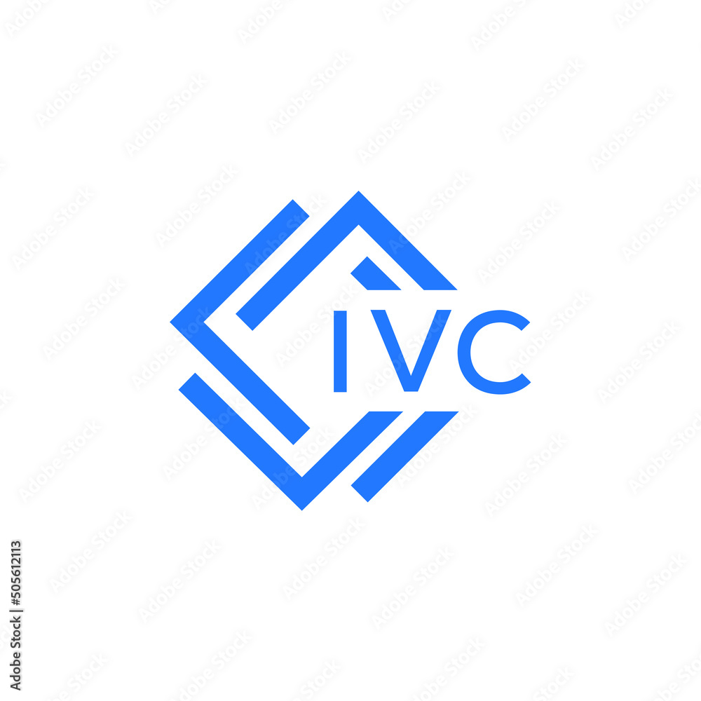 IVC technology letter logo design on white background. IVC creative ...