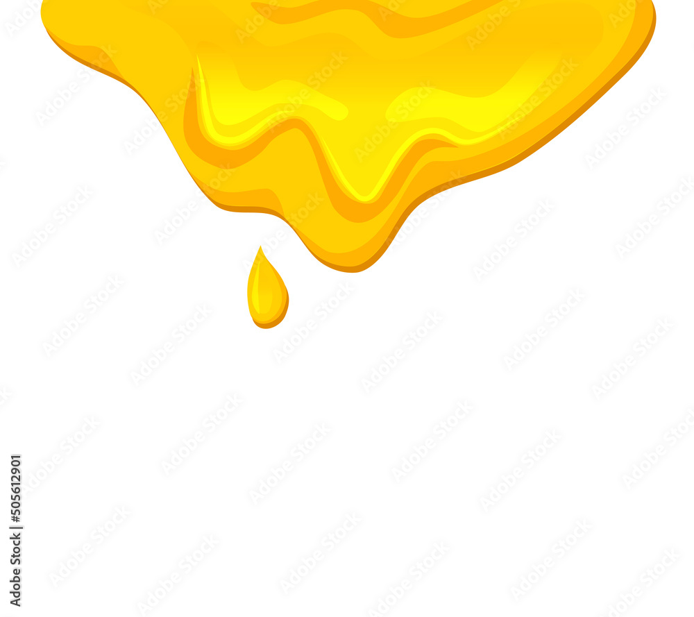 Flowing Melted cheese isolated on white background. Processed cheese ...