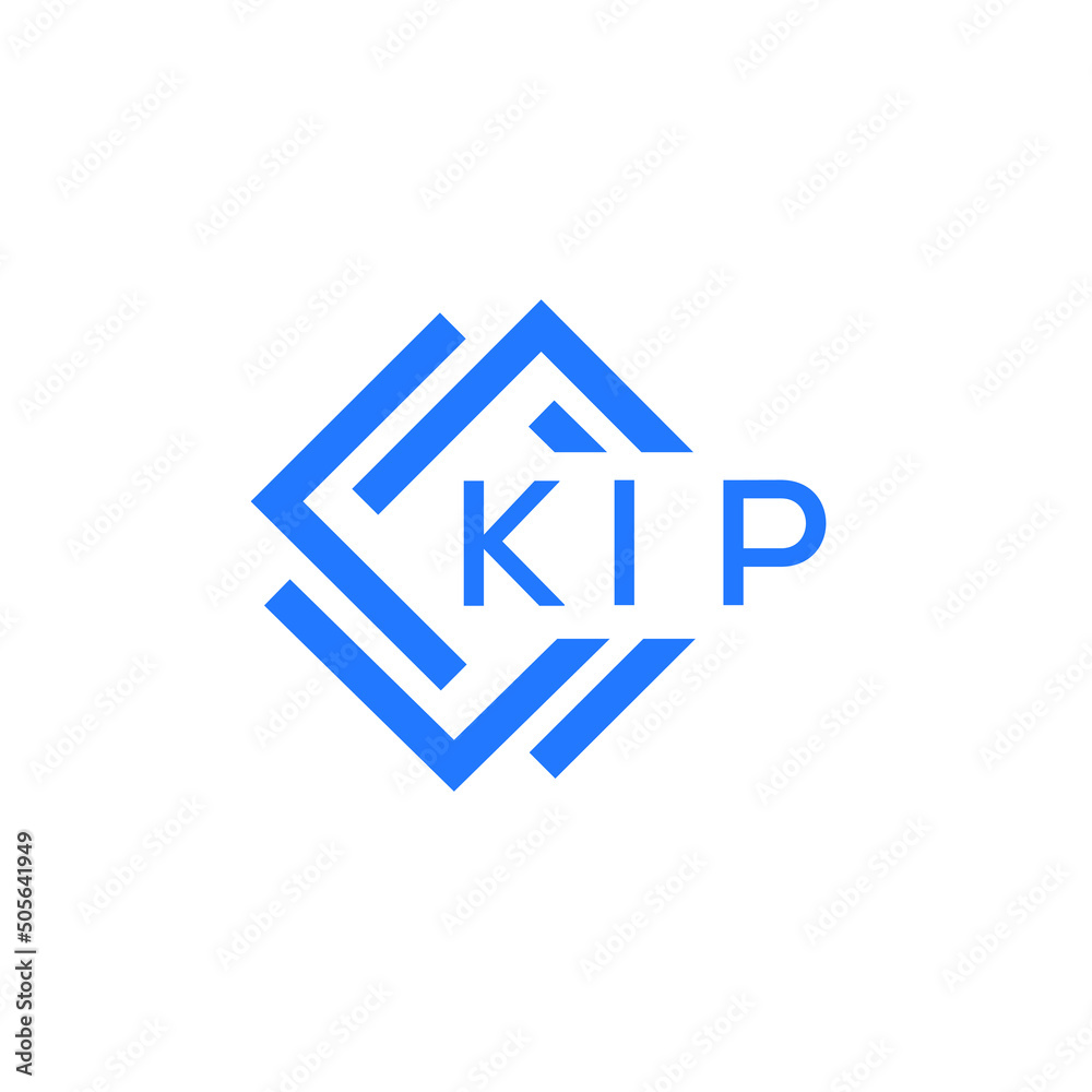 KIP technology letter logo design on white background. KIP creative ...