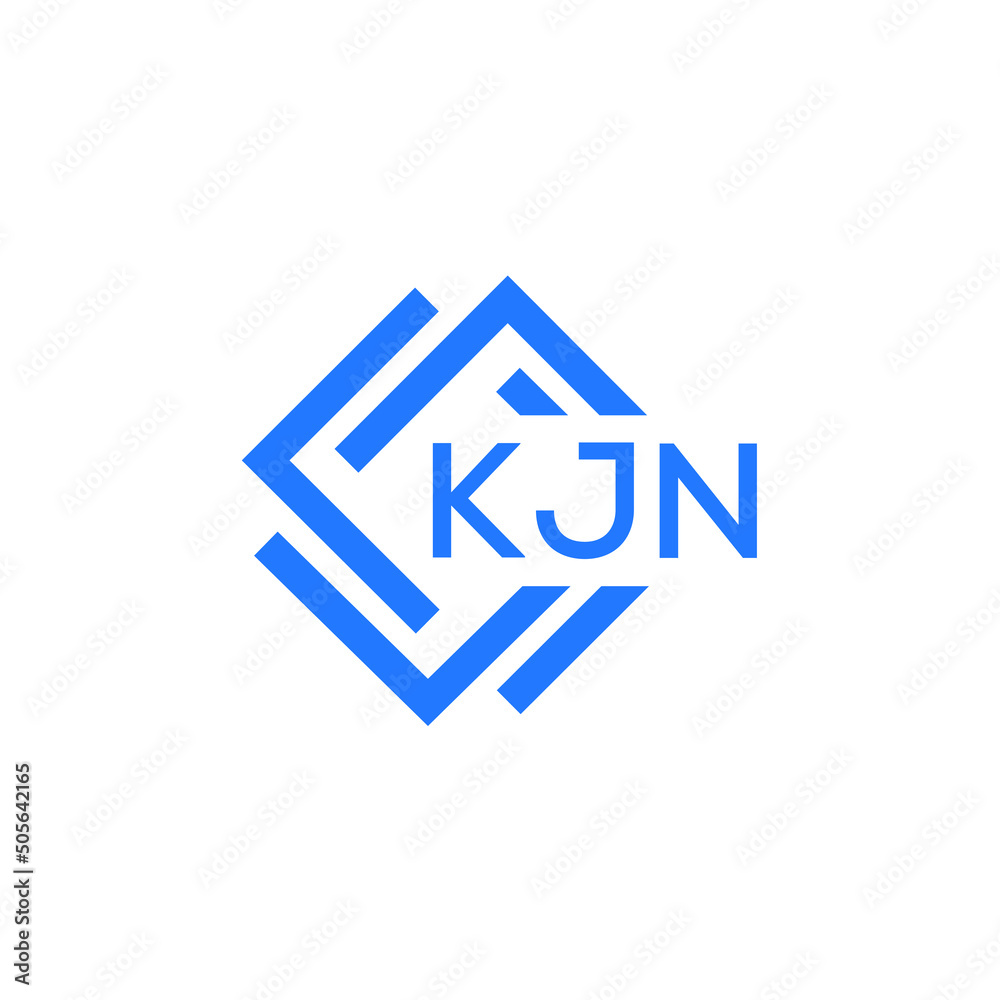 KJN technology letter logo design on white background. KJN creative ...