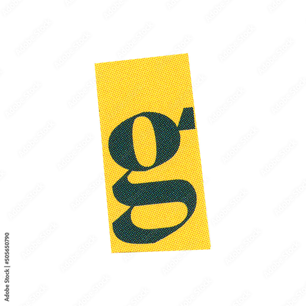 letter g magazine cut out font, ransom letter, isolated collage ...