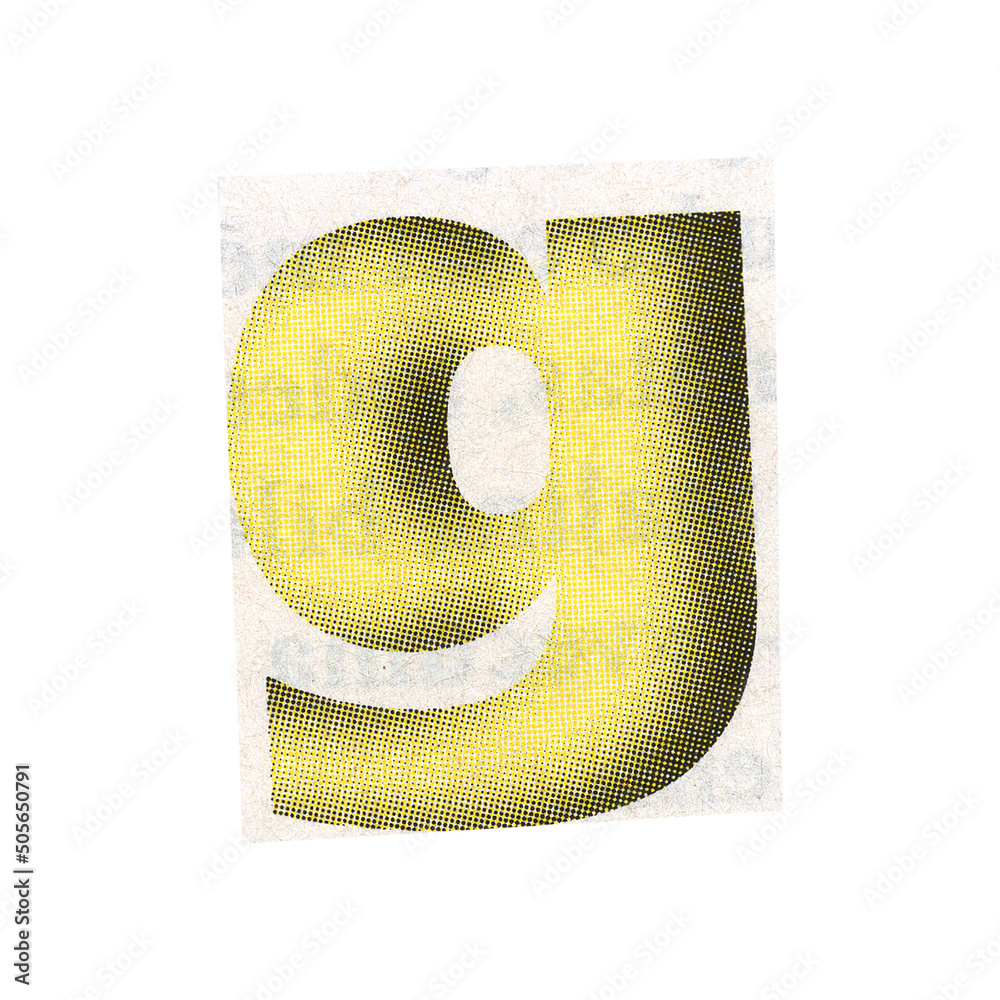 letter g magazine cut out font, ransom letter, isolated collage ...