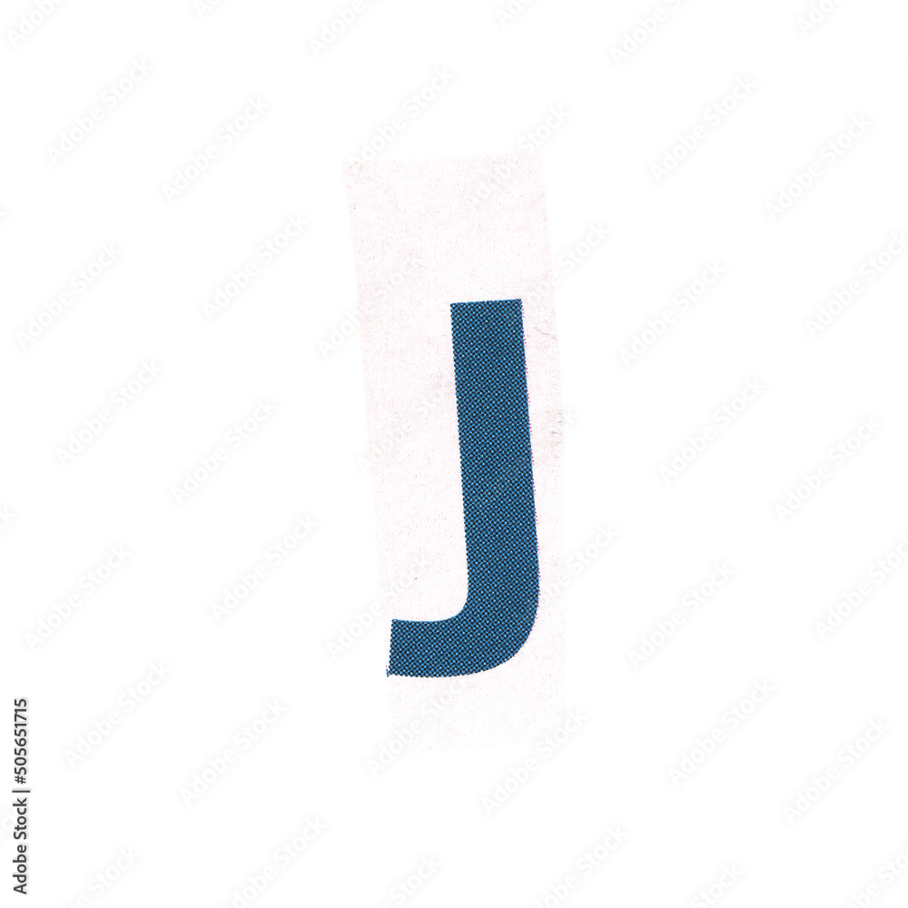 letter j magazine cut out font, ransom letter, isolated collage ...
