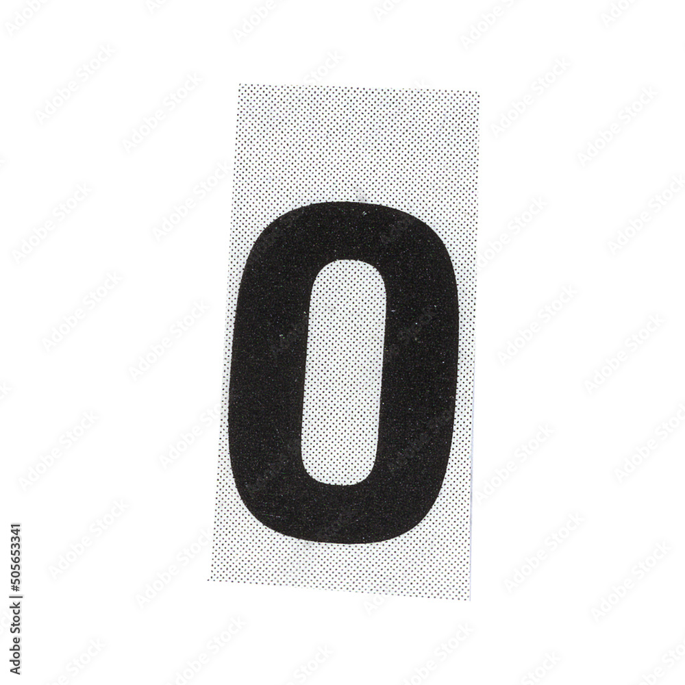 letter o magazine cut out font, ransom letter, isolated collage ...