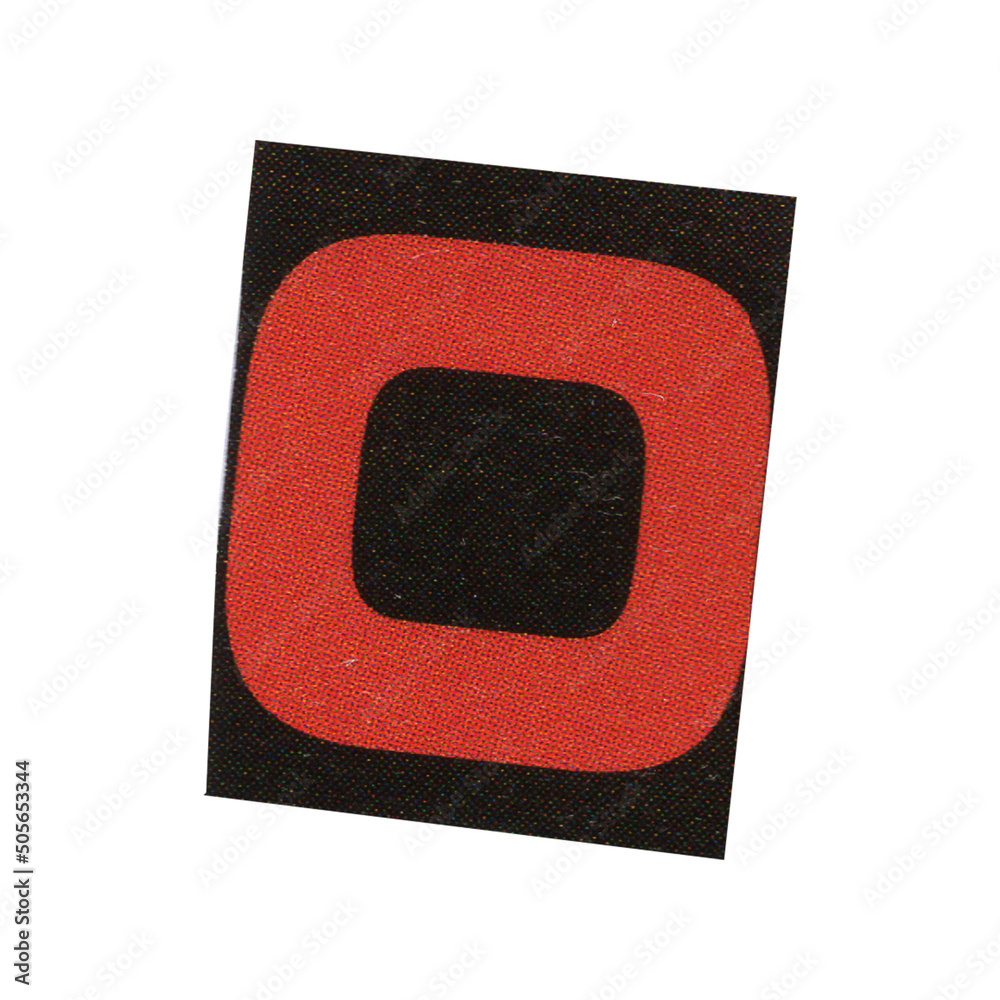 letter o magazine cut out font, ransom letter, isolated collage ...