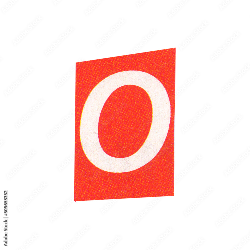 Letter O Red