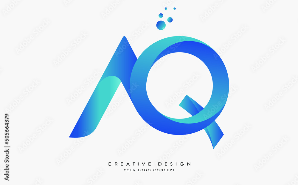 AQ letter logo design template vector Stock Vector | Adobe Stock