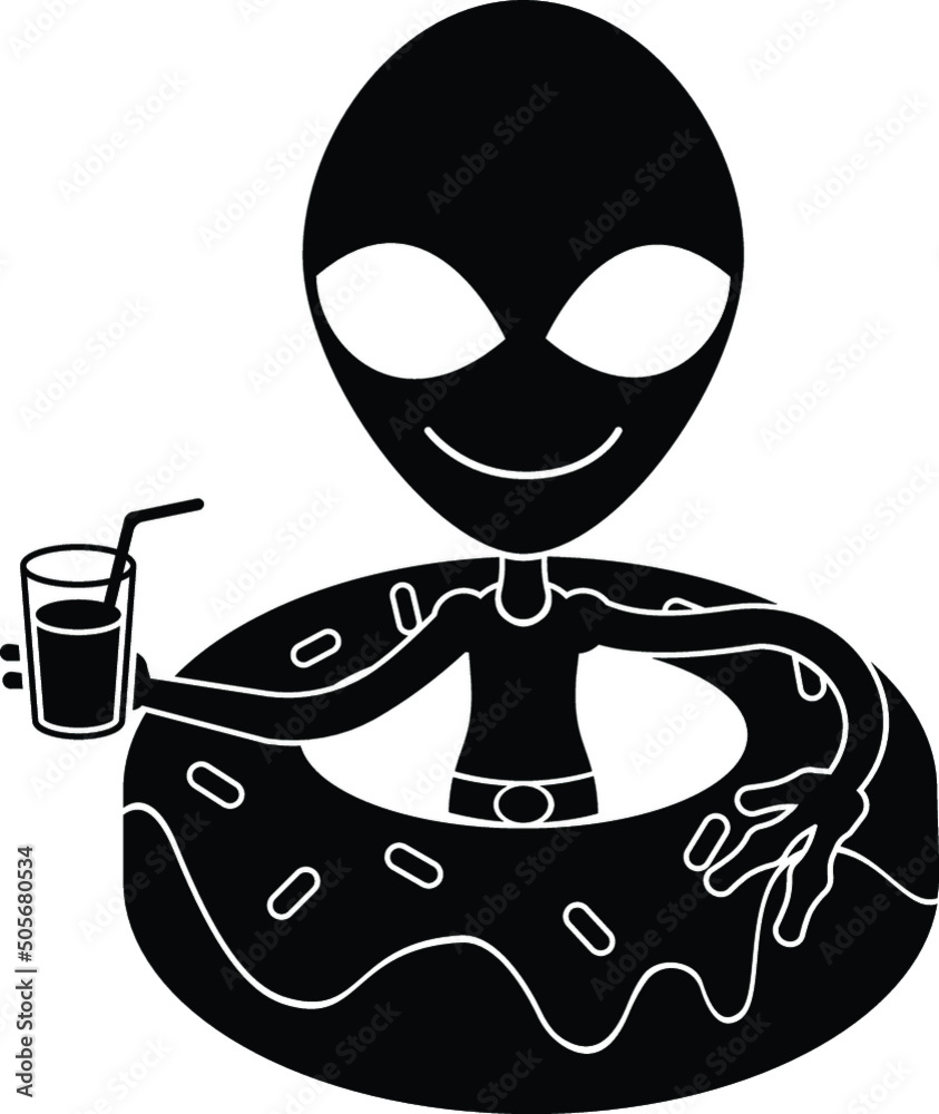 Cartoon Alien Aliens Drink Cocktail Pool Float Ring Swimming Swim UFO ...