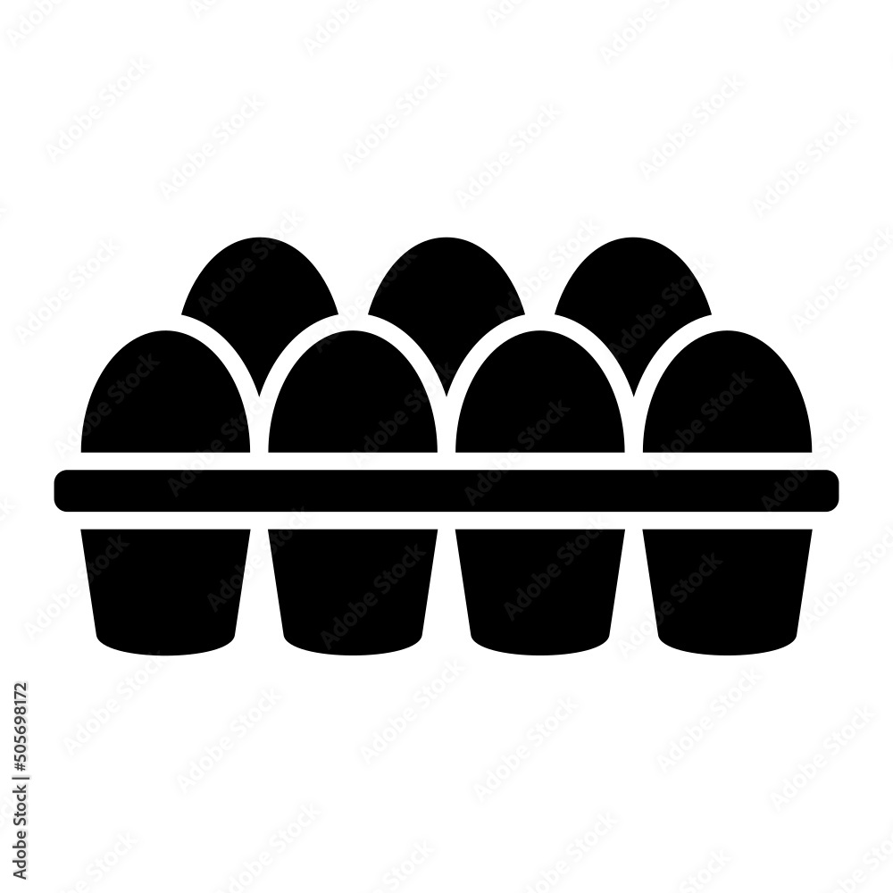 Egg carton Icon Stock Vector | Adobe Stock