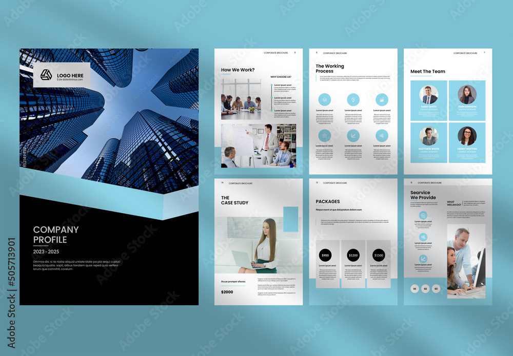 Company Profile Layout Stock Template | Adobe Stock