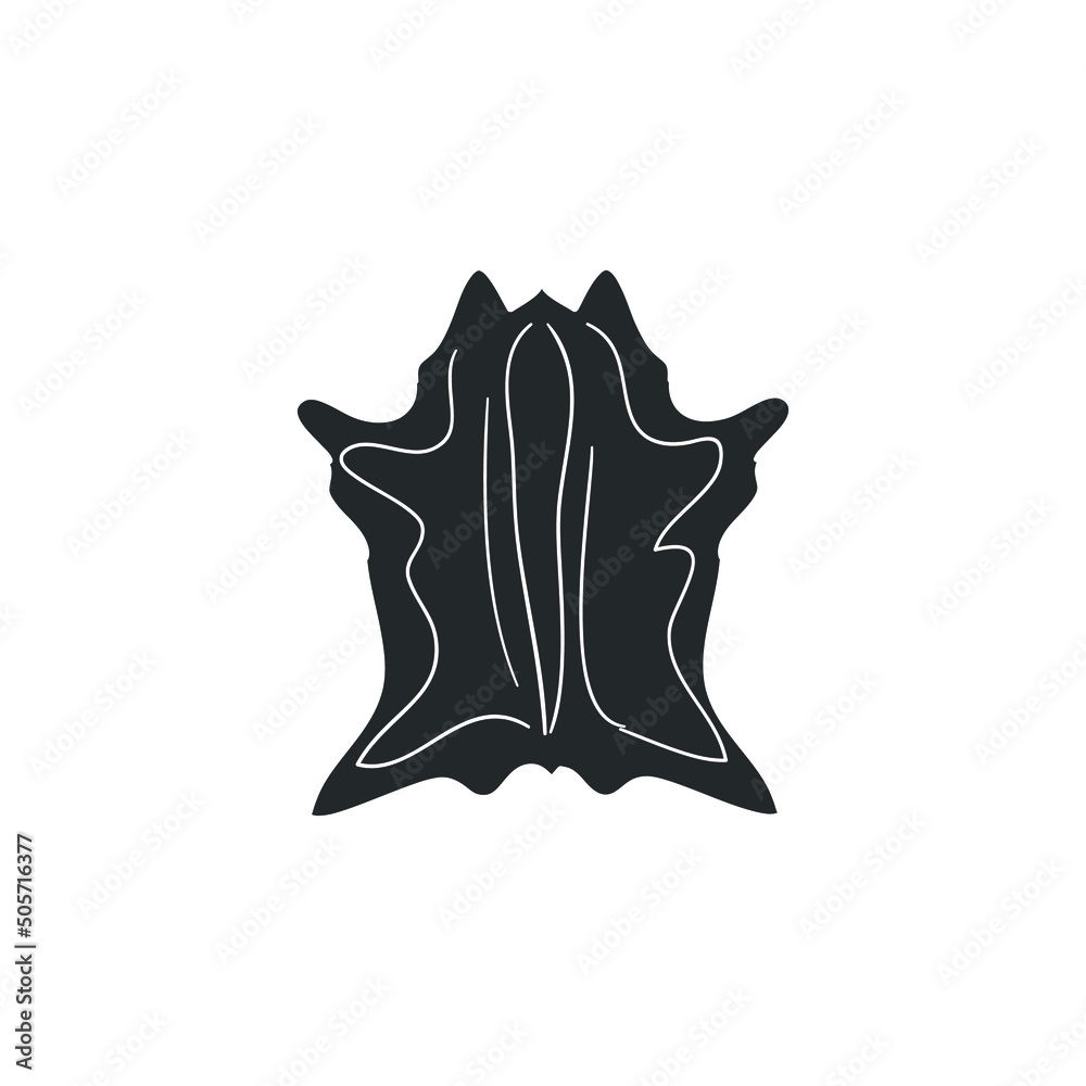 Animal Skin Icon Silhouette Illustration. Peltry Vector Graphic ...