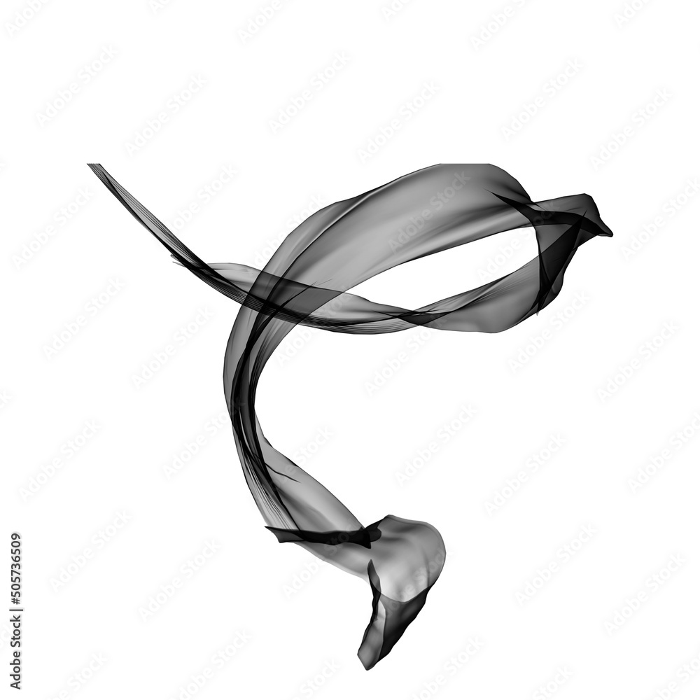 Flying black fabric dress Photo Overlays, flowing cloth, flying silk ...